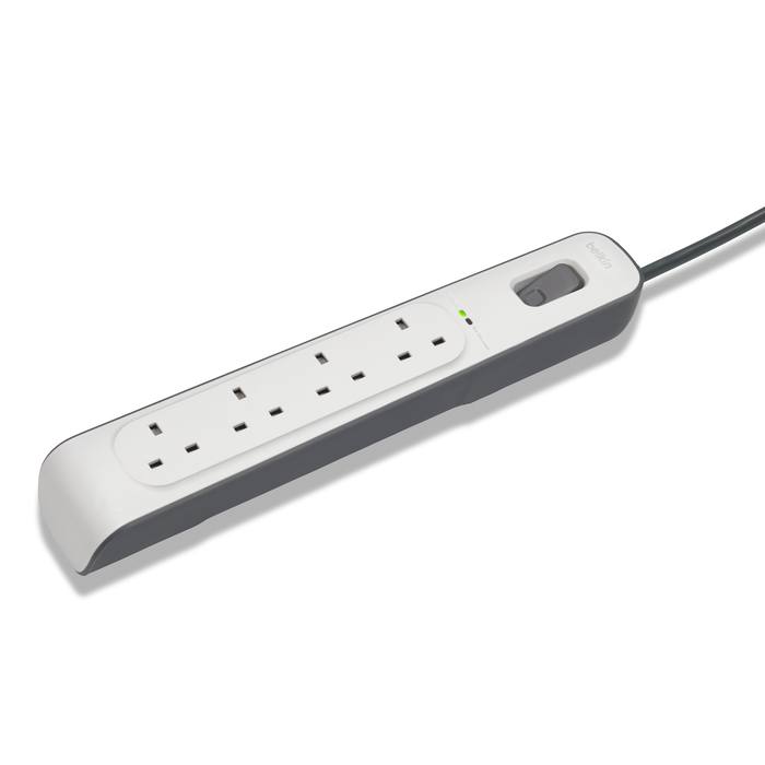4-outlet Surge Protection Strip with 2M Power Cord | Belkin UK