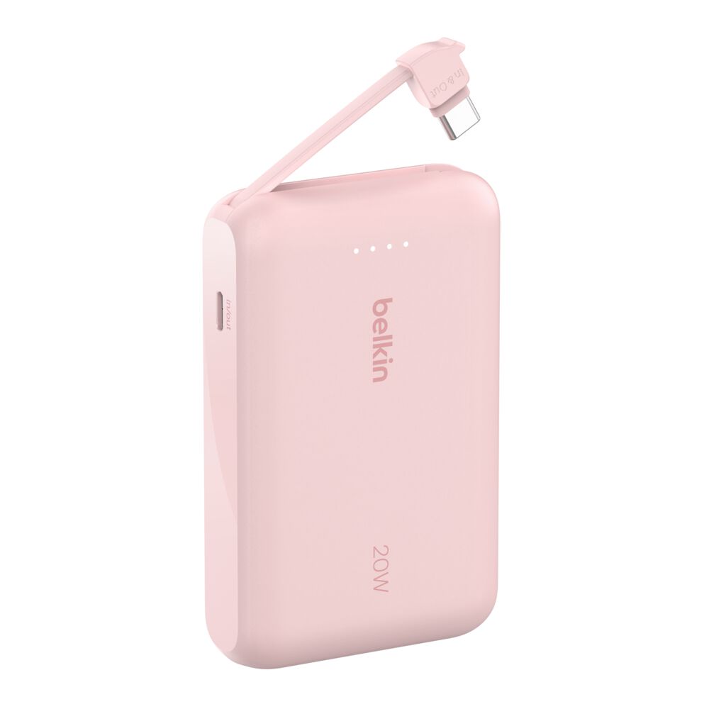 Portable Power Bank with Integrated Cable 10K and 20K | Belkin UK
