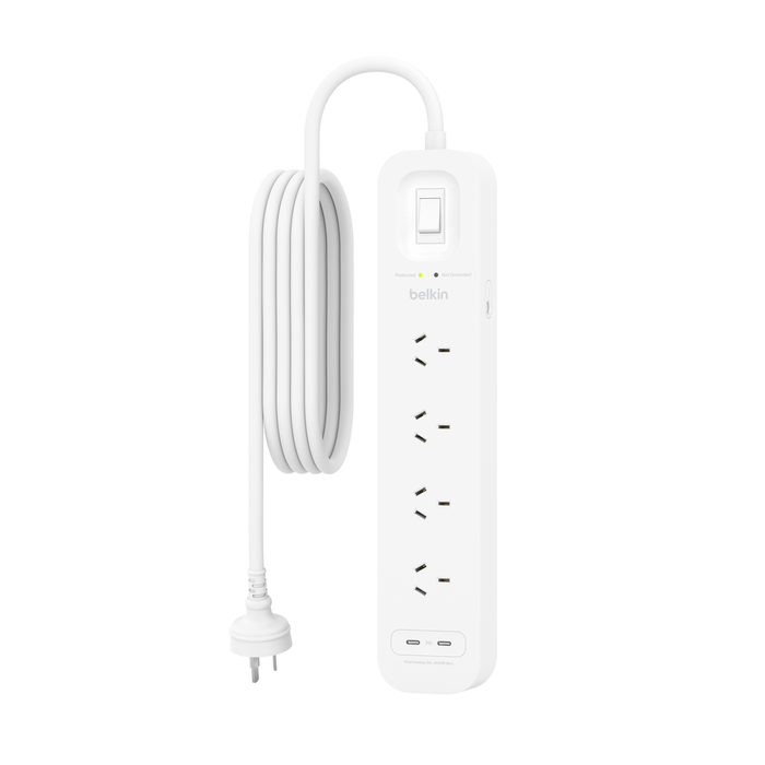 4-Outlet Surge Protector with Dual USB-C 30W | Belkin AU