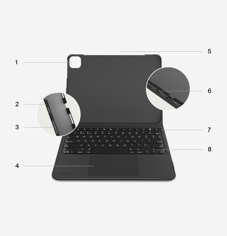 Everyday Keyboard Case with Backlit Bluetooth Keyboard | Belkin UK