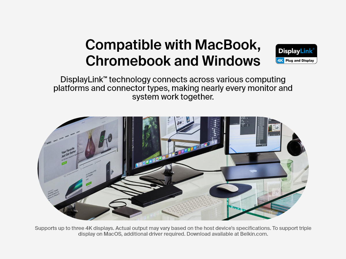 Connect Universal USB-C Triple Display Dock | Belkin CA