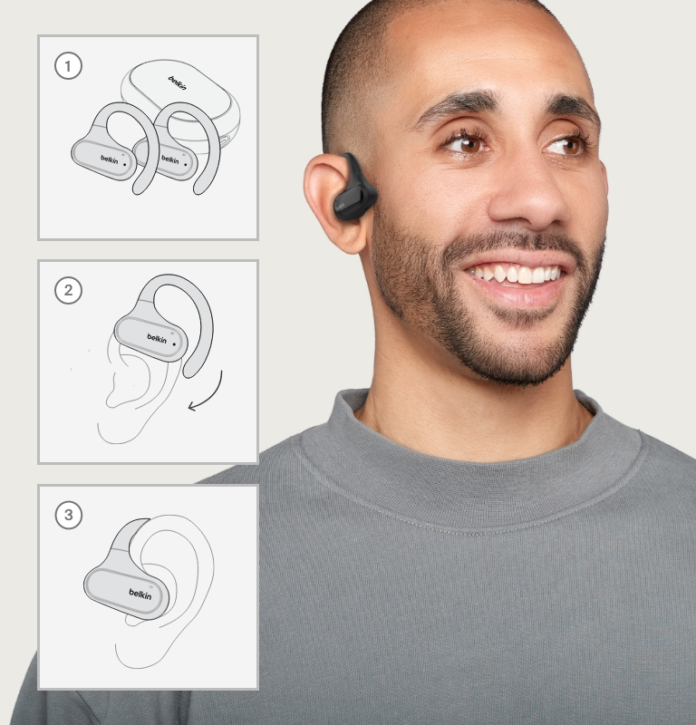 SoundForm ClearFit Open-Ear Wireless Earbuds | Belkin US