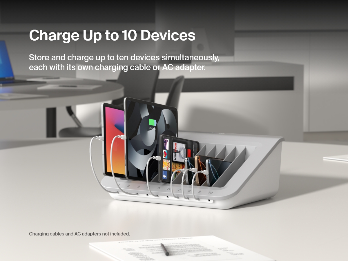 Tablet Charging Cart Belkin 10-Device Charging Station - Classroom ...