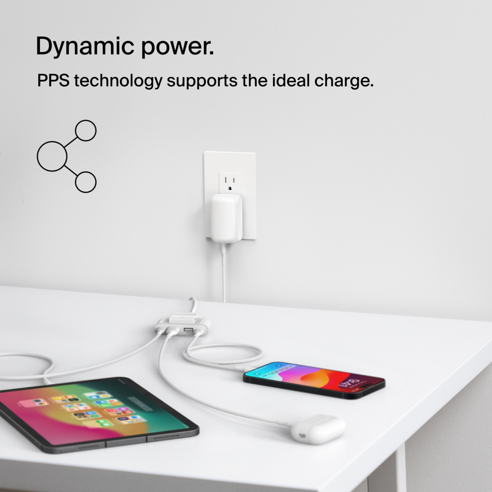 BoostCharge Dual Wall Charger 42W with USB-C + USB-A ports | Belkin US