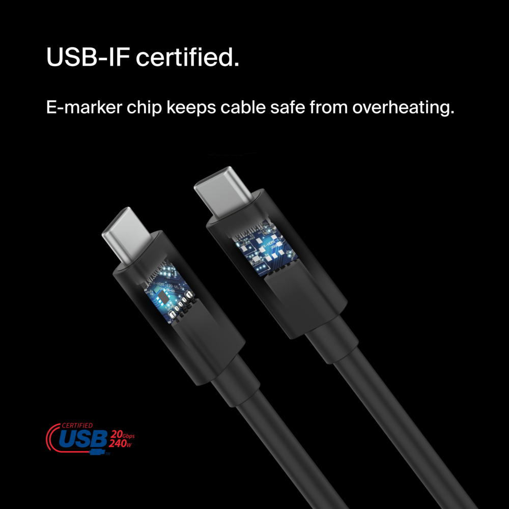 Connect USB4 Cable, 240W + 20Gbps | Belkin US