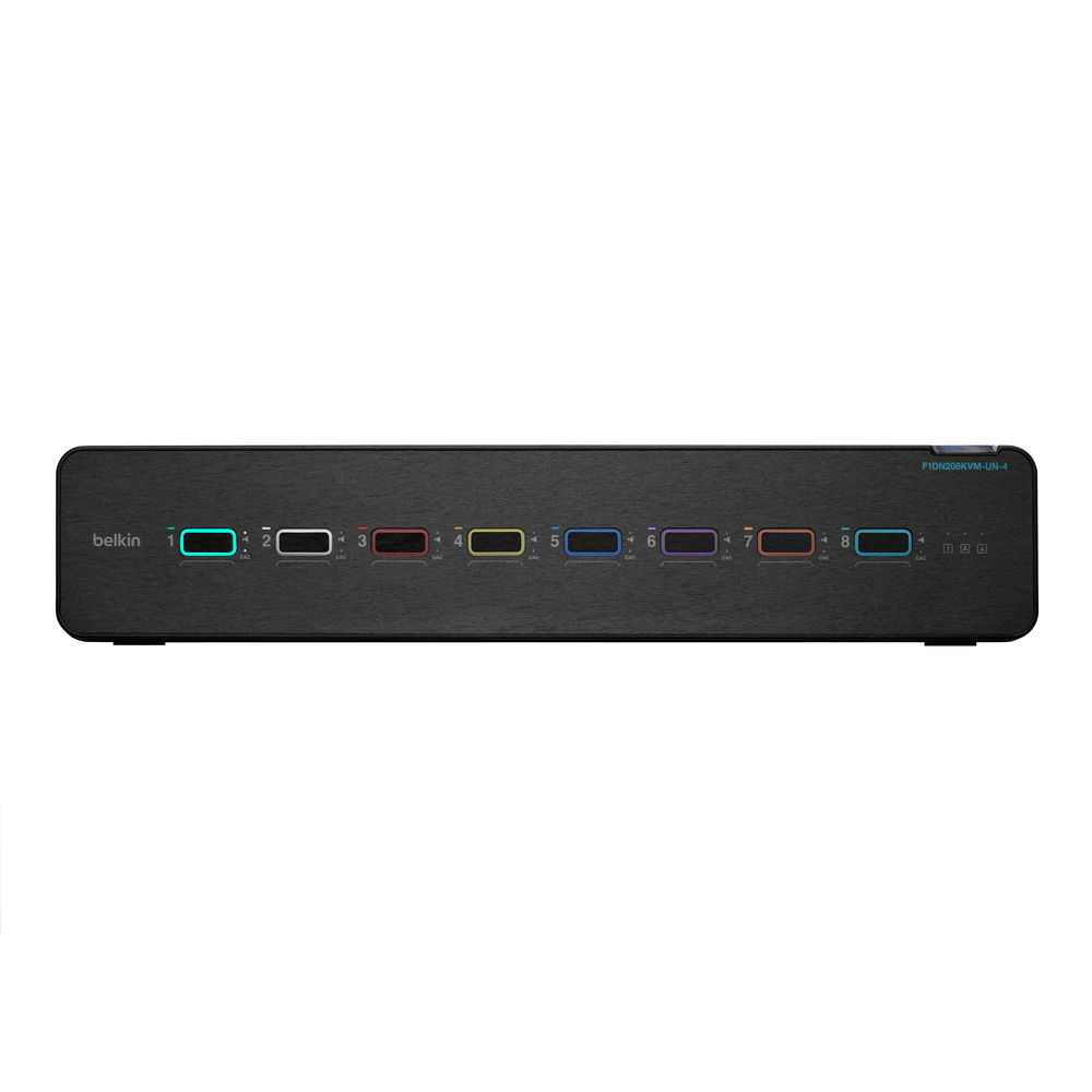 Universal Secure KVM Switch, 8-Port Dual Head w/ CAC | Belkin CA