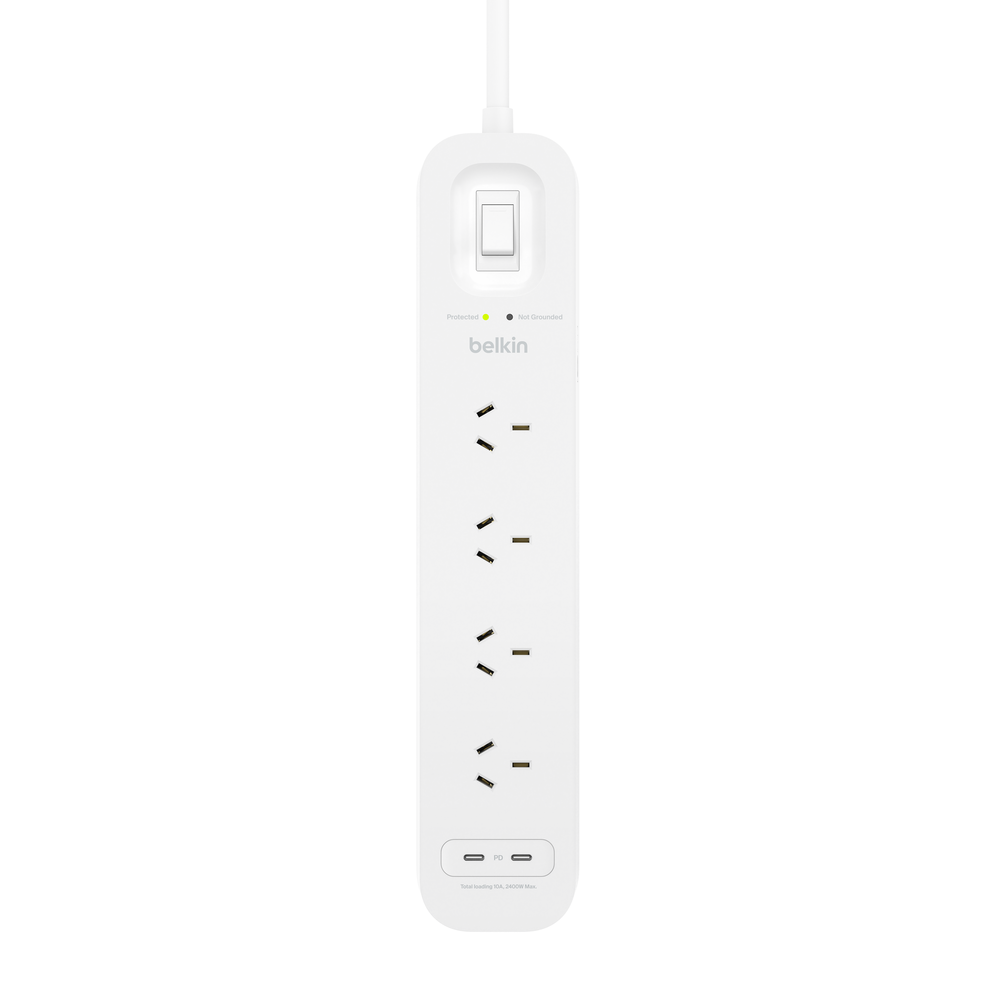 4-Outlet Surge Protector with Dual USB-C 30W | Belkin AU
