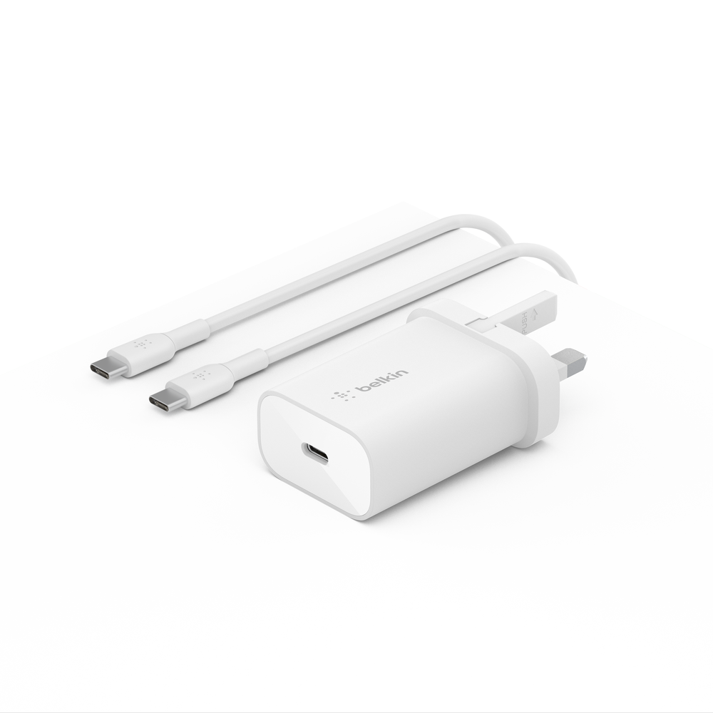 USB-C PD 3.0 PPS Wall Charger 25W + USB-C Cable | Belkin | Belkin UK