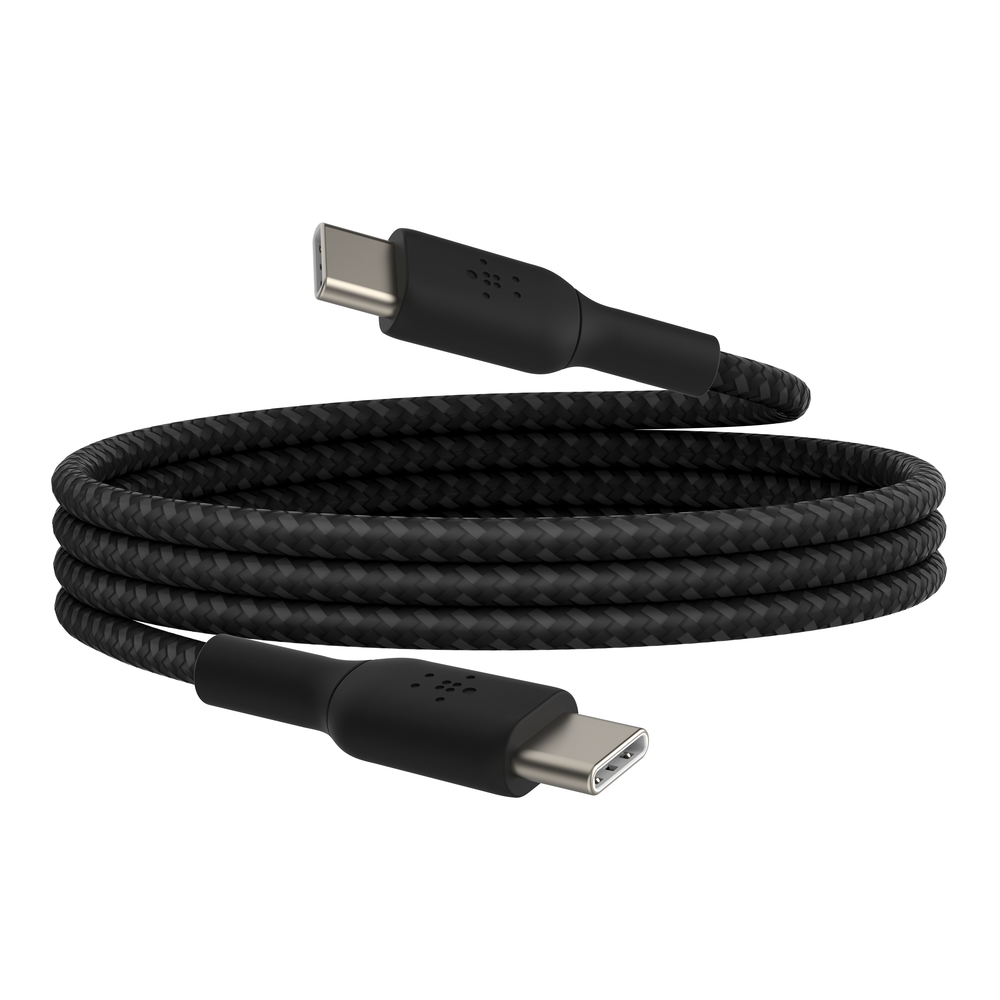 Braided USB-C to USB-C Cable (1m / 3.3ft, Black) | Belkin AU