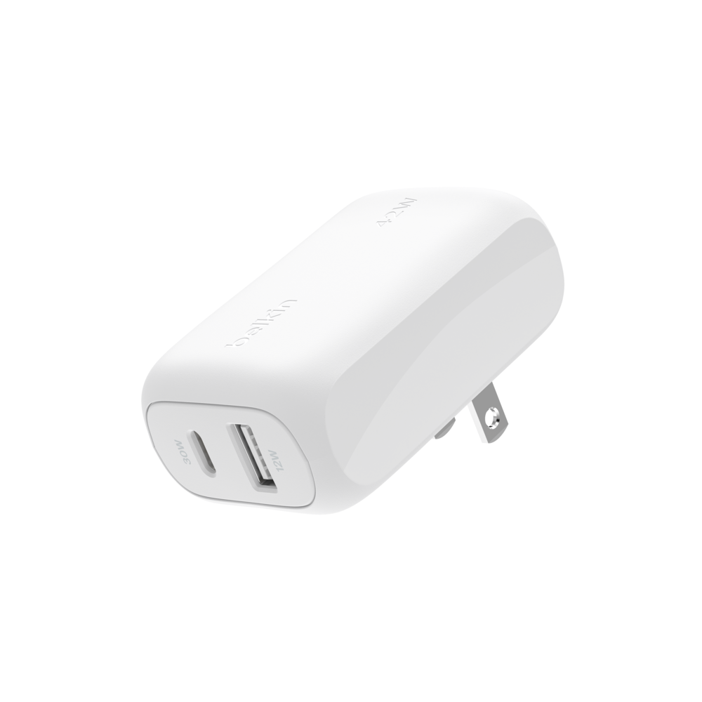 BoostCharge Dual Wall Charger 42W with USB-C + USB-A ports | Belkin US