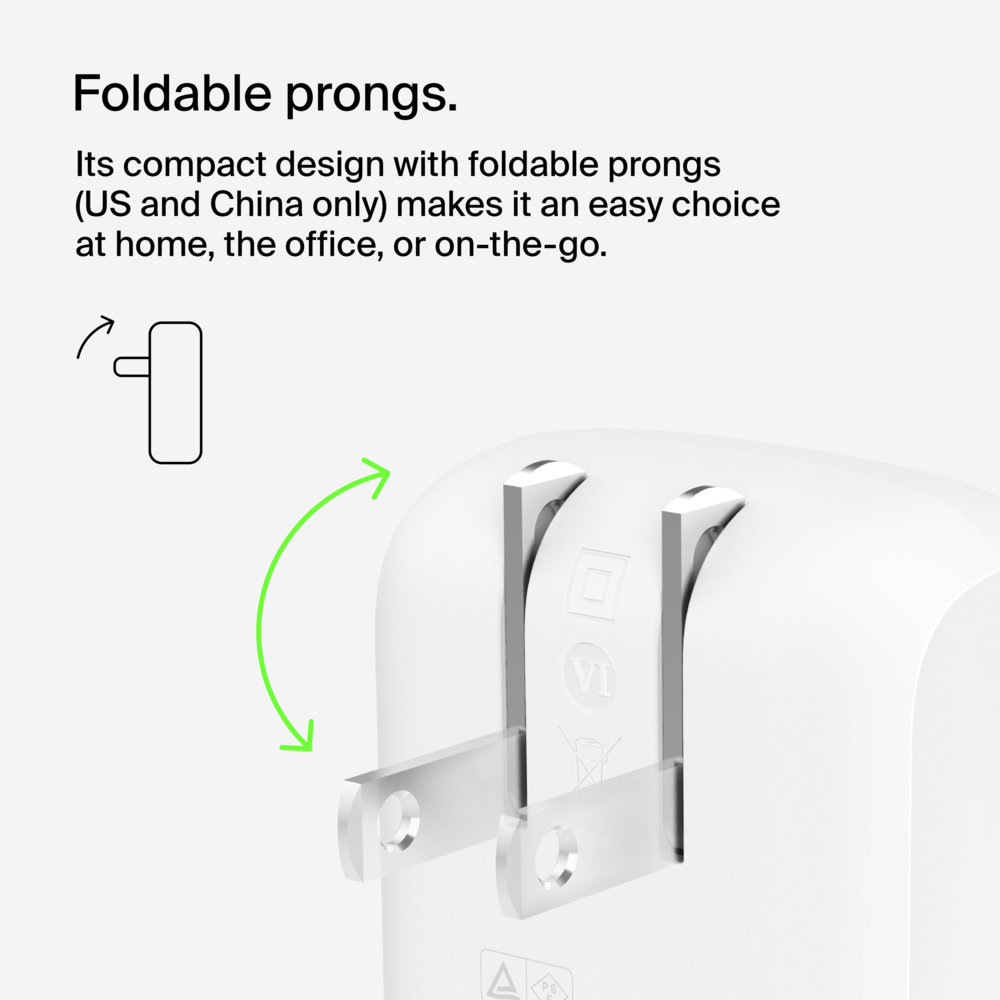 BoostCharge Dual Wall Charger 42W with USB-C + USB-A ports | Belkin US