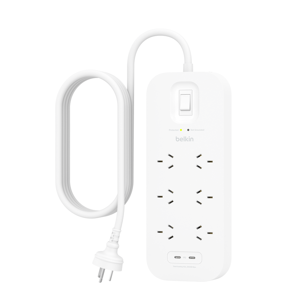 6-Outlet Surge Protector with Dual USB-C 30W | Belkin AU