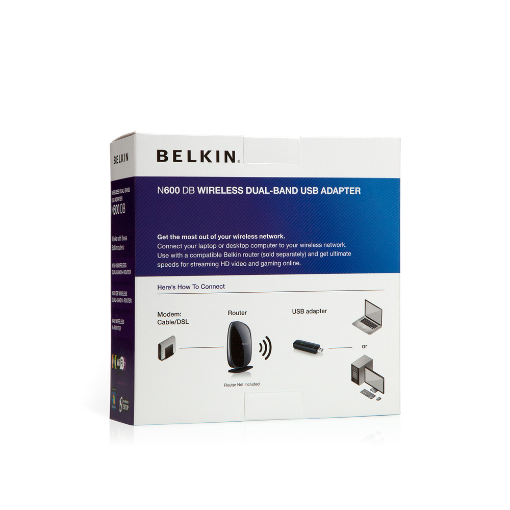 N600 DB Wireless Dual-Band USB Adapter | Belkin PH