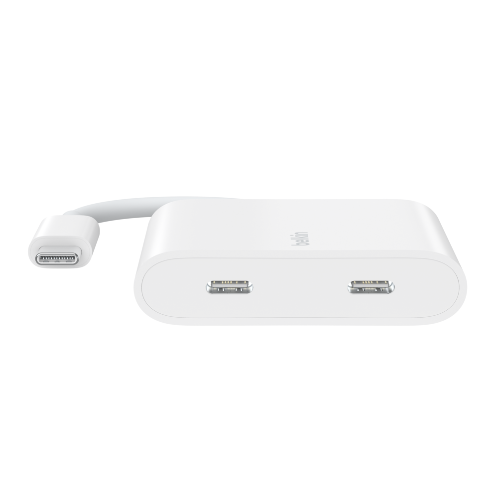 雙連接口 USB-C 轉接器，100W USB-C 供電 | Belkin | Belkin HK