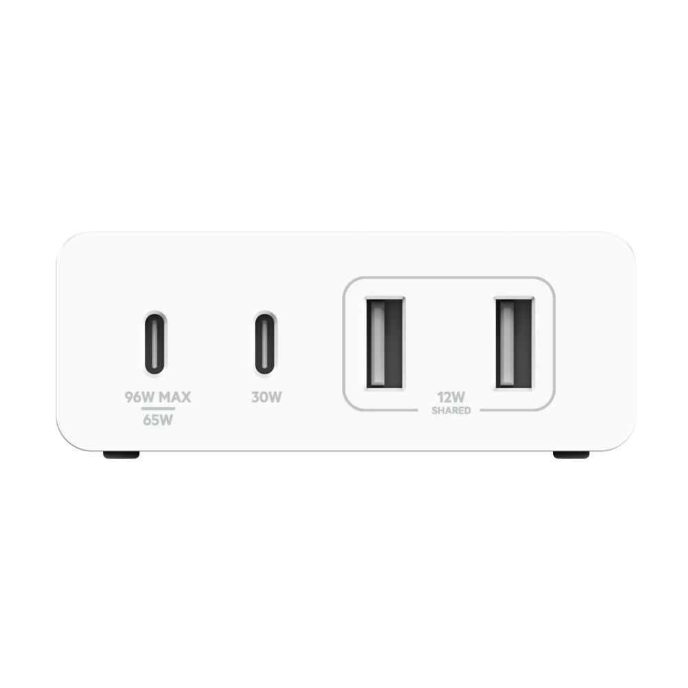 4 埠 GaN 充電器 108W，2 個 USB-C PD 連接埠，2 個 USB-A 連接埠 | Belkin | Belkin HK