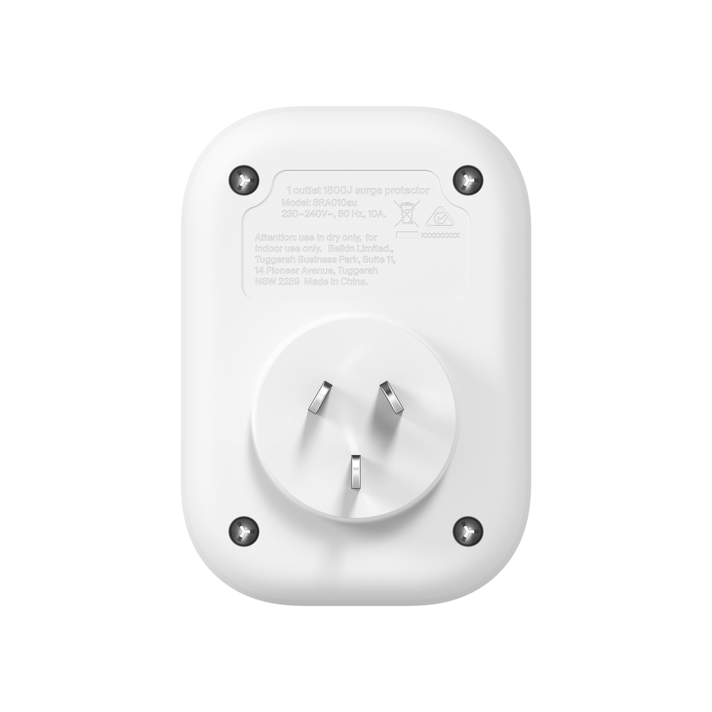 1-Outlet Power Strip Surge Protector for Home or Office, Travel | Belkin AU