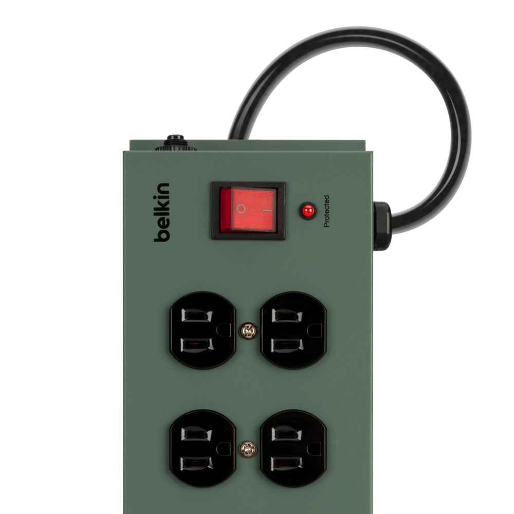 10-Outlet Metal Surge Protector with 15ft Power Cord | Belkin US