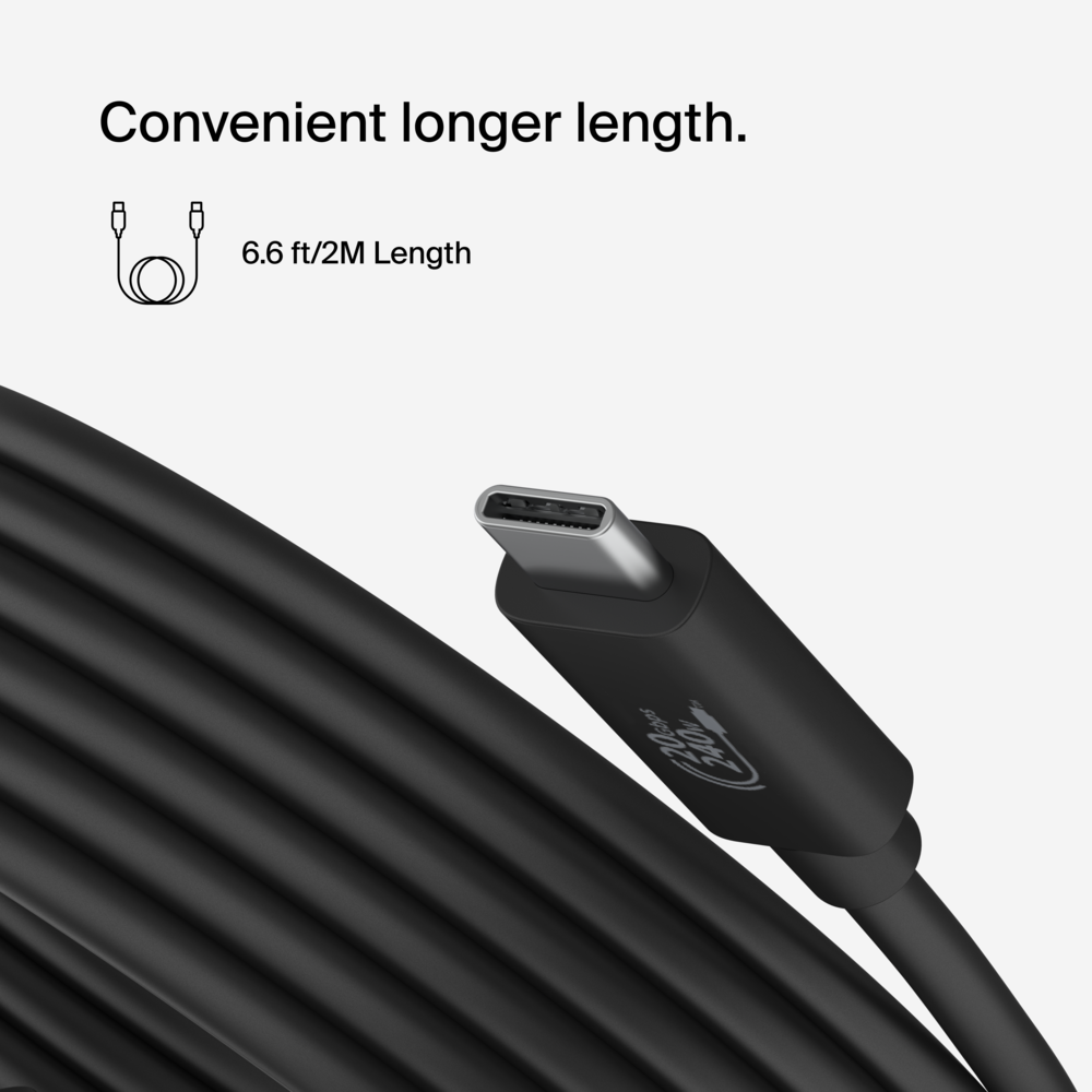 Connect USB4 Cable, 240W + 20Gbps | Belkin US