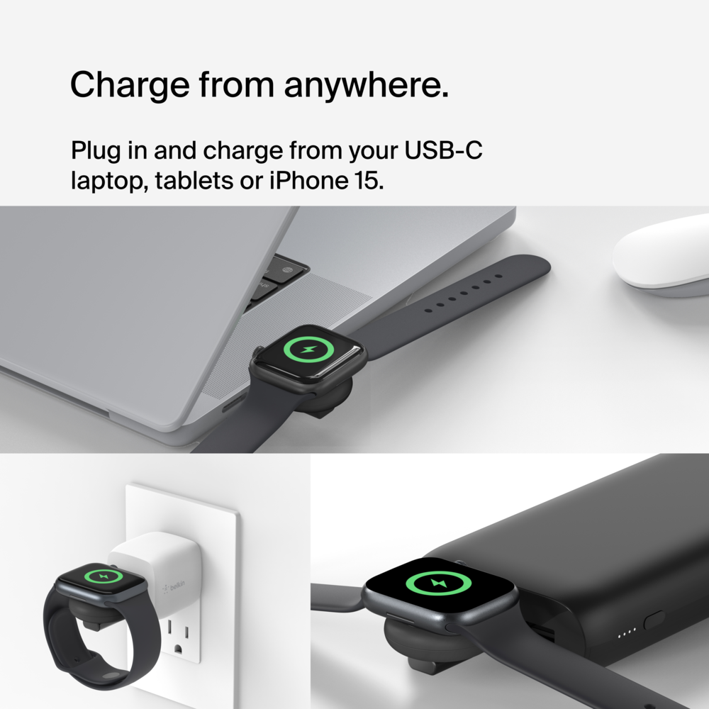 BoostCharge Portable USB-C Apple Watch Charger | Belkin US