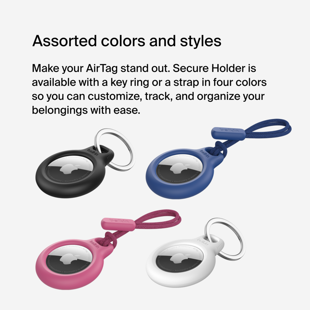 Secure AirTag Holder with Key Ring, AirTag Keychain | Belkin US Secure AirTag Holder with Key Ring, AirTag Keychain | Belkin US