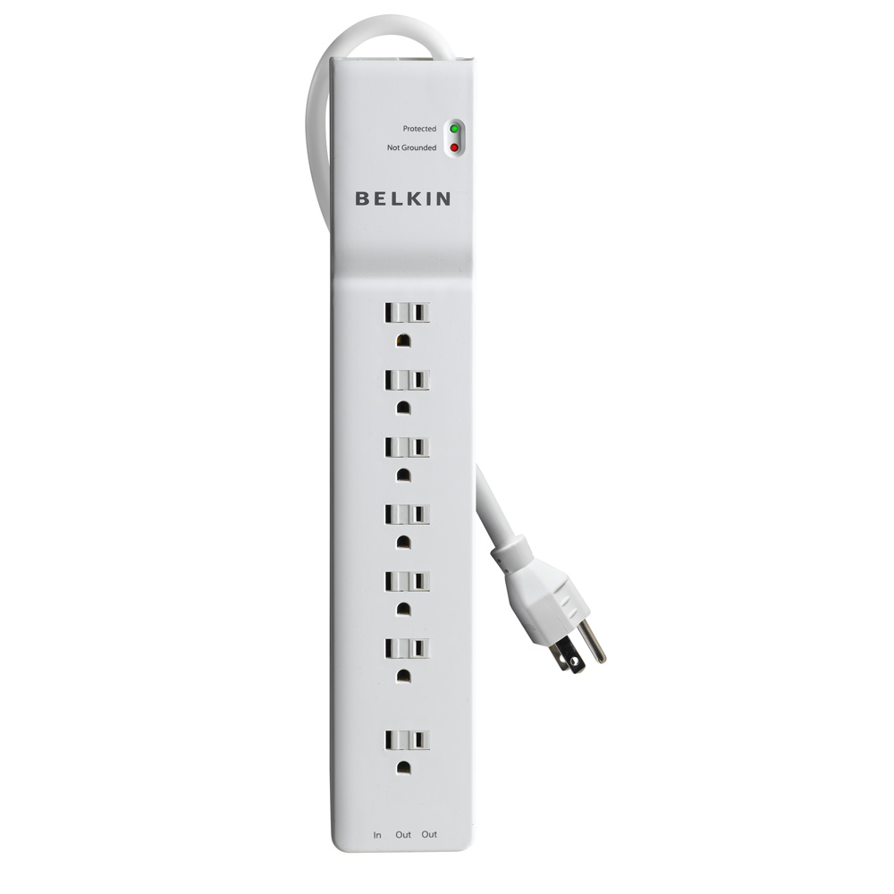 7 Outlet Home/Office Surge Protector 6' cord | Belkin US