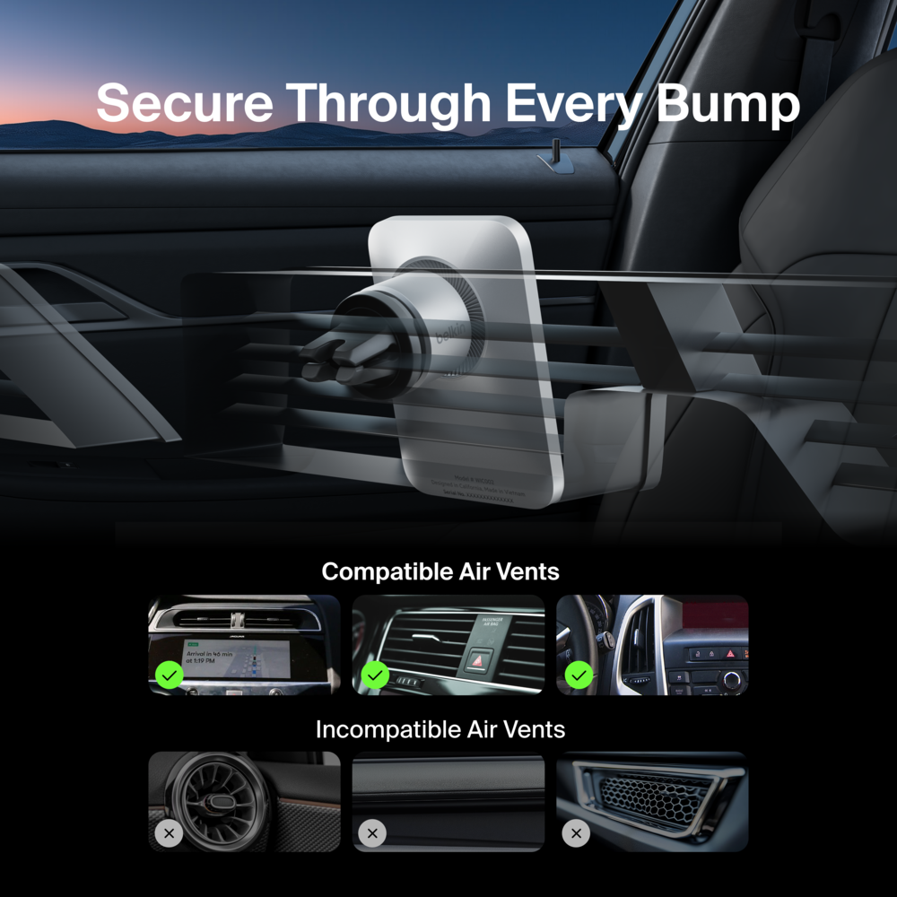 MagSafe Car Vent Charger for iPhone 14 /13/ 12 | Belkin ID