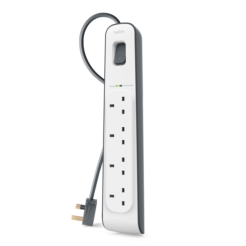4-outlet Surge Protection Strip with 2M Power Cord | Belkin SG