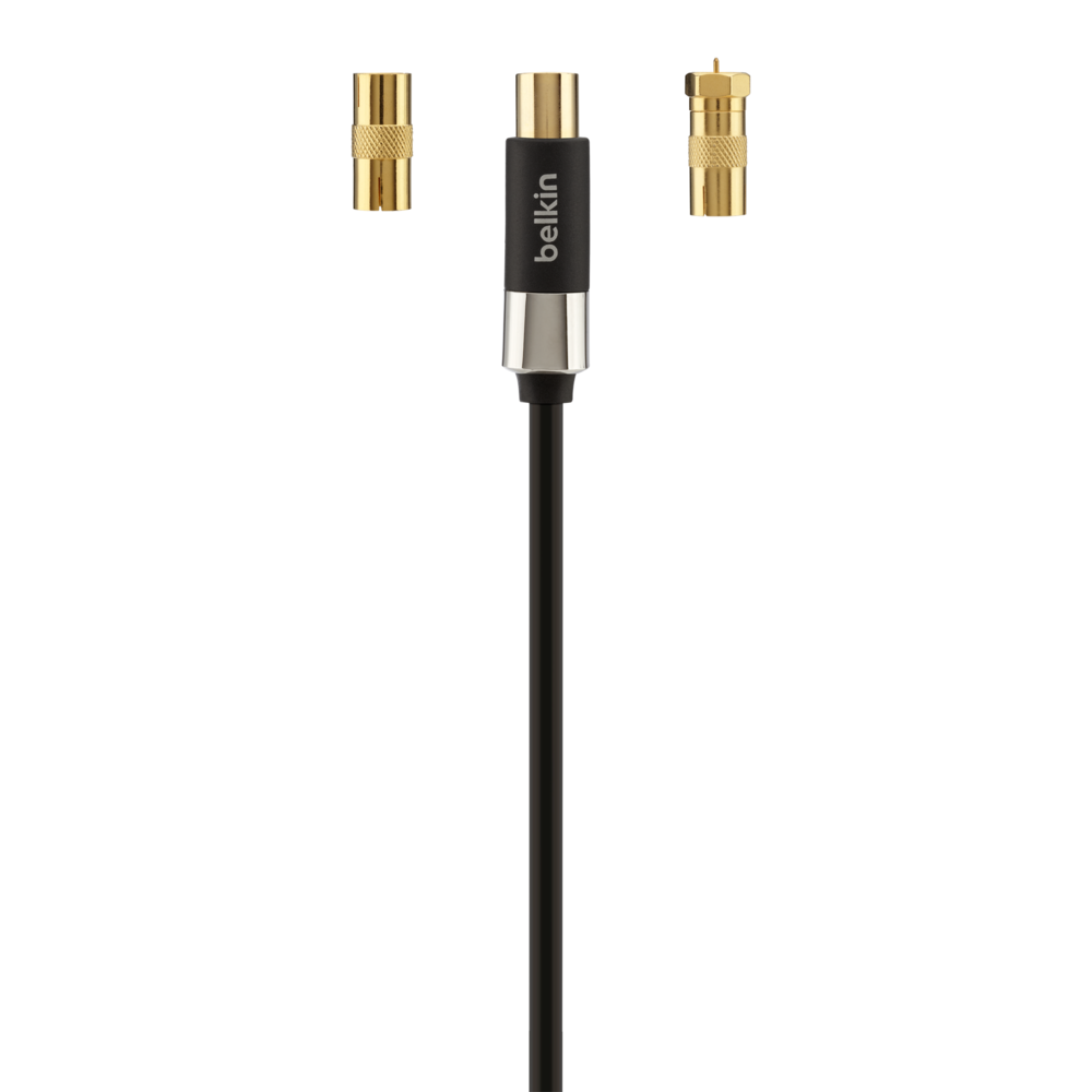 Set Top Box to TV 110dB Coaxial Antenna Cable with Gender Adapters ...