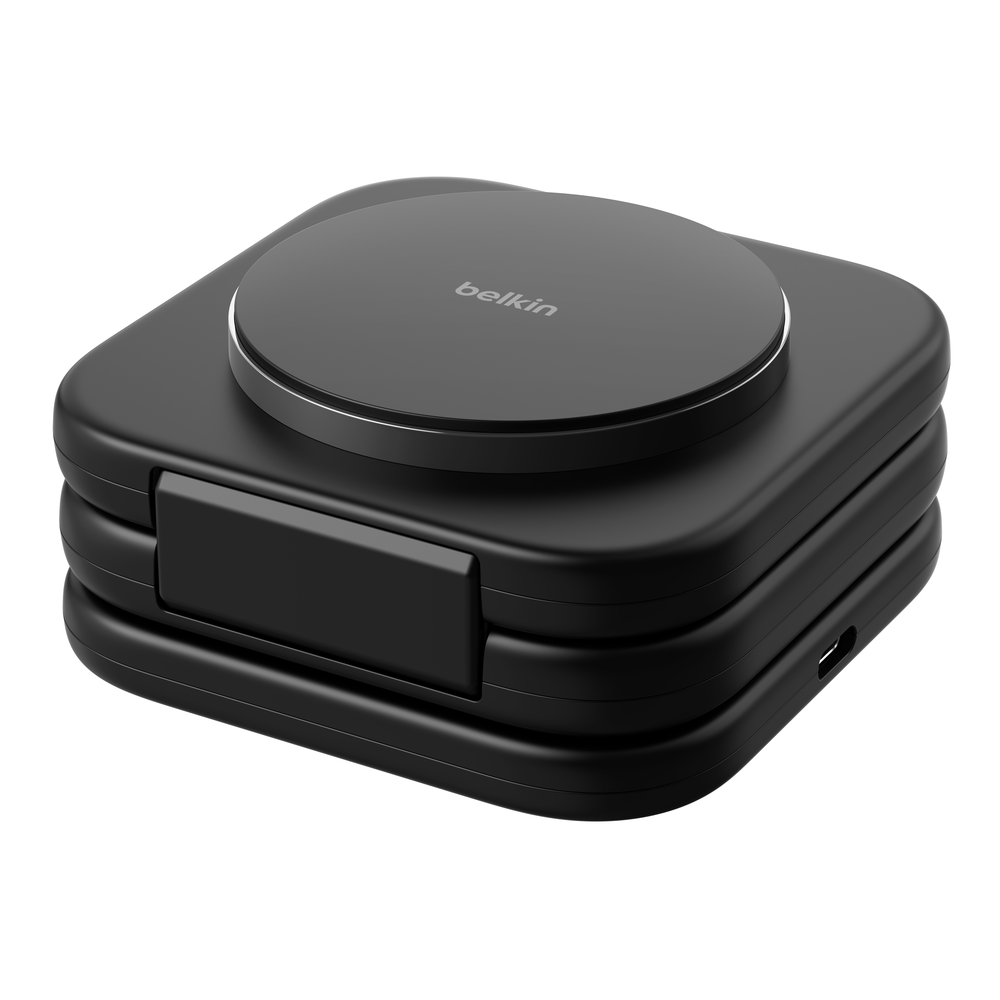 3-in-1 Magnetic Charging Travel Pad with Qi2 15W, MagSafe-compatible ...