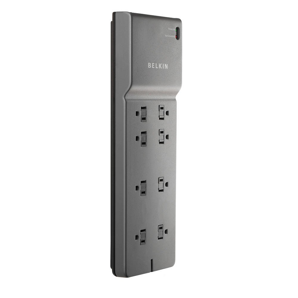 8 Outlet Home/Office Surge Protector with telephone protection | Belkin US